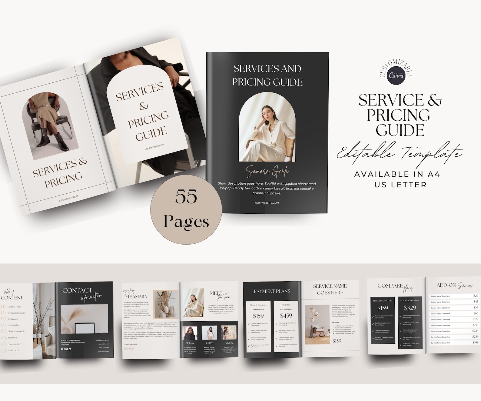 Services & Pricing Guide Client Brochure Template, Portfolio, Course ...