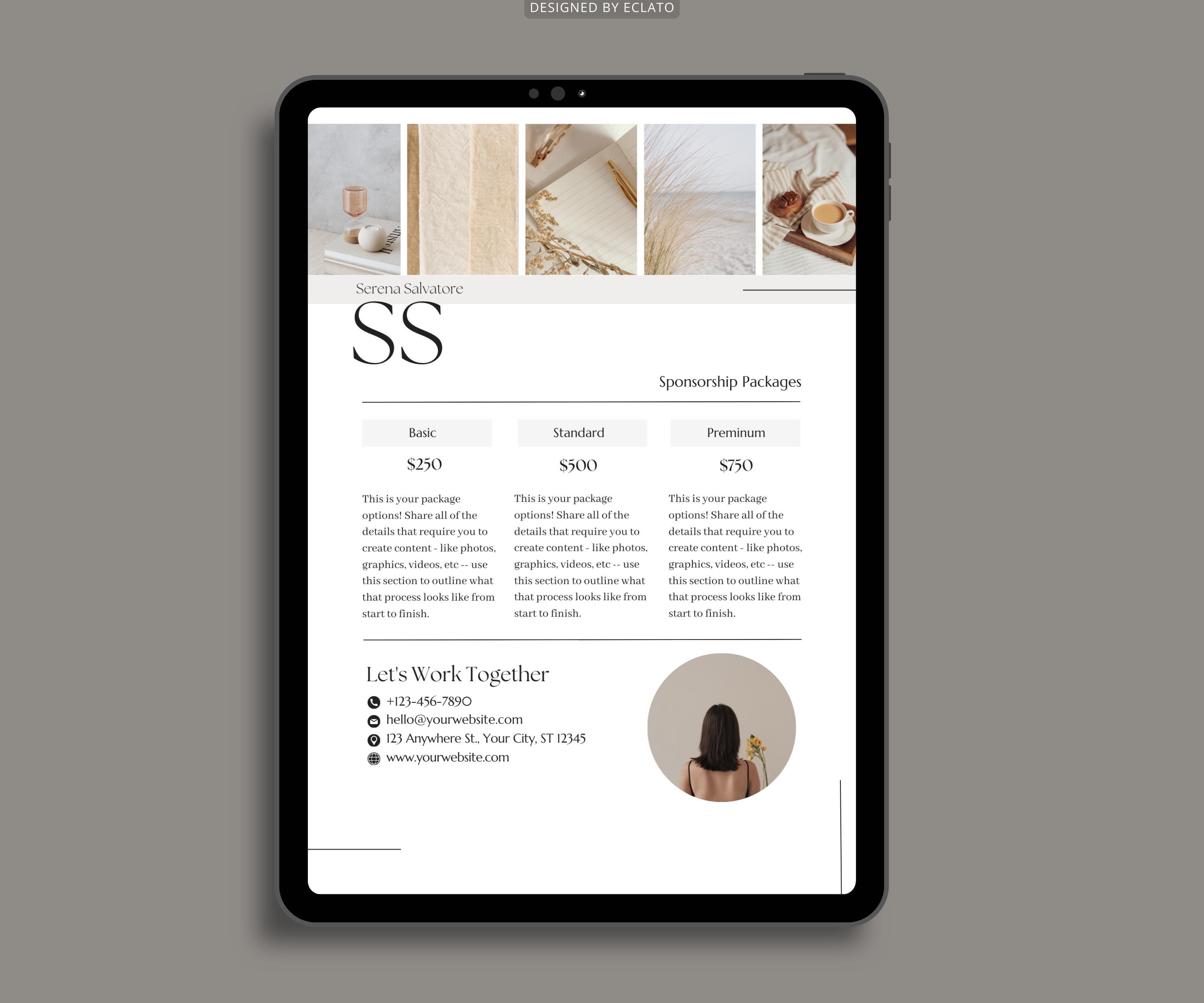UGC Influencer Media Kit Rate Card Canva Template, Rate Card Template ...