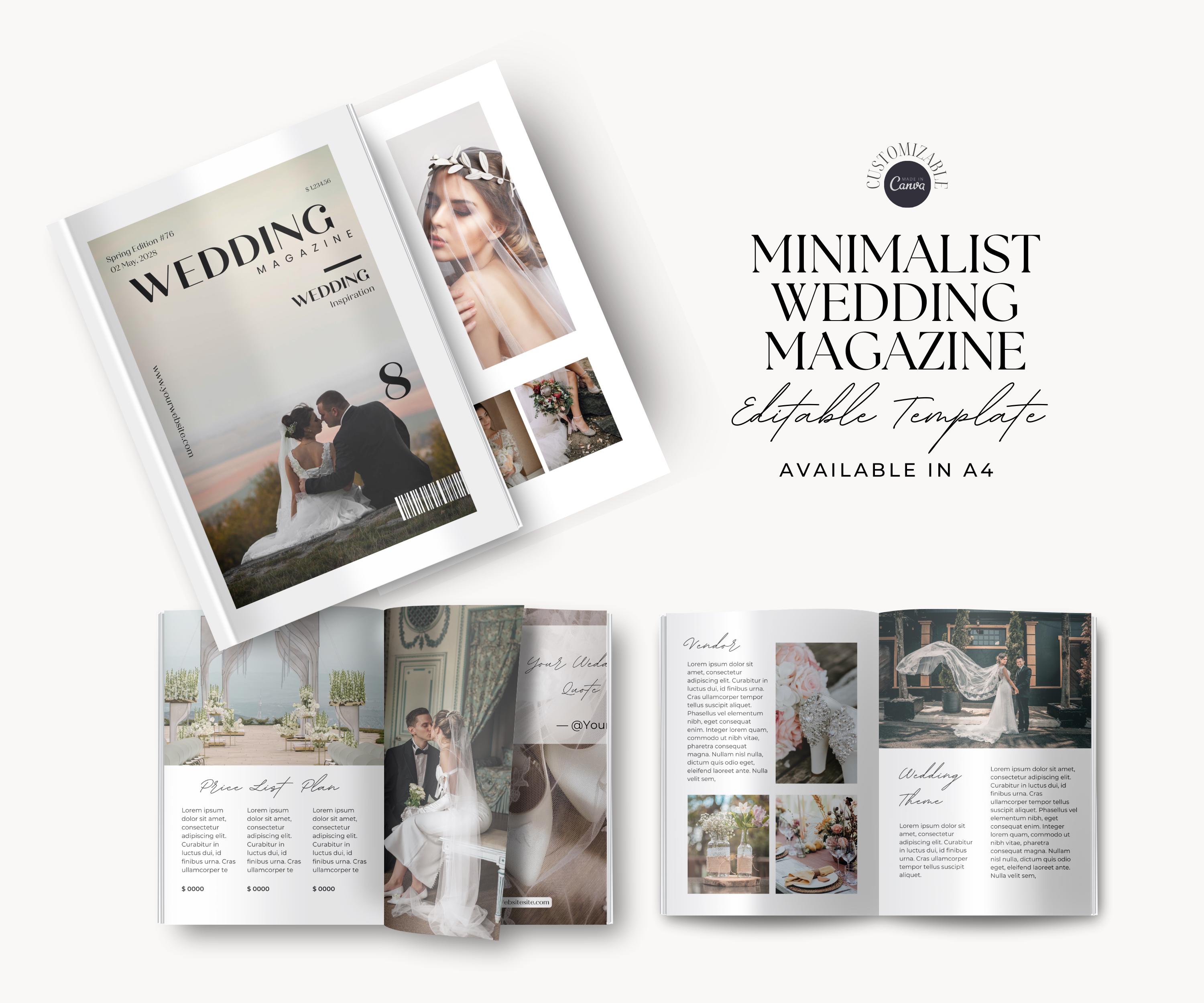 Wedding Day Magazine Template | Wedding Magazine Template | Magazine ...