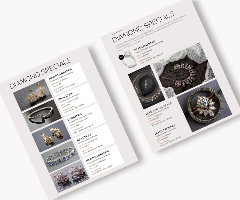 Line Sheet Canva Template, Product Catalogs, Product Sales Sheet, Canva ...