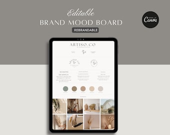 Brand Kit Template Black Brand Board Template Pre-made Branding Kit ...