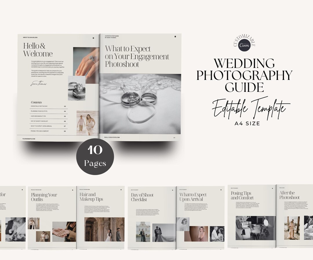 Wedding Photography Welcome Guide | Pricing Guide Template ...