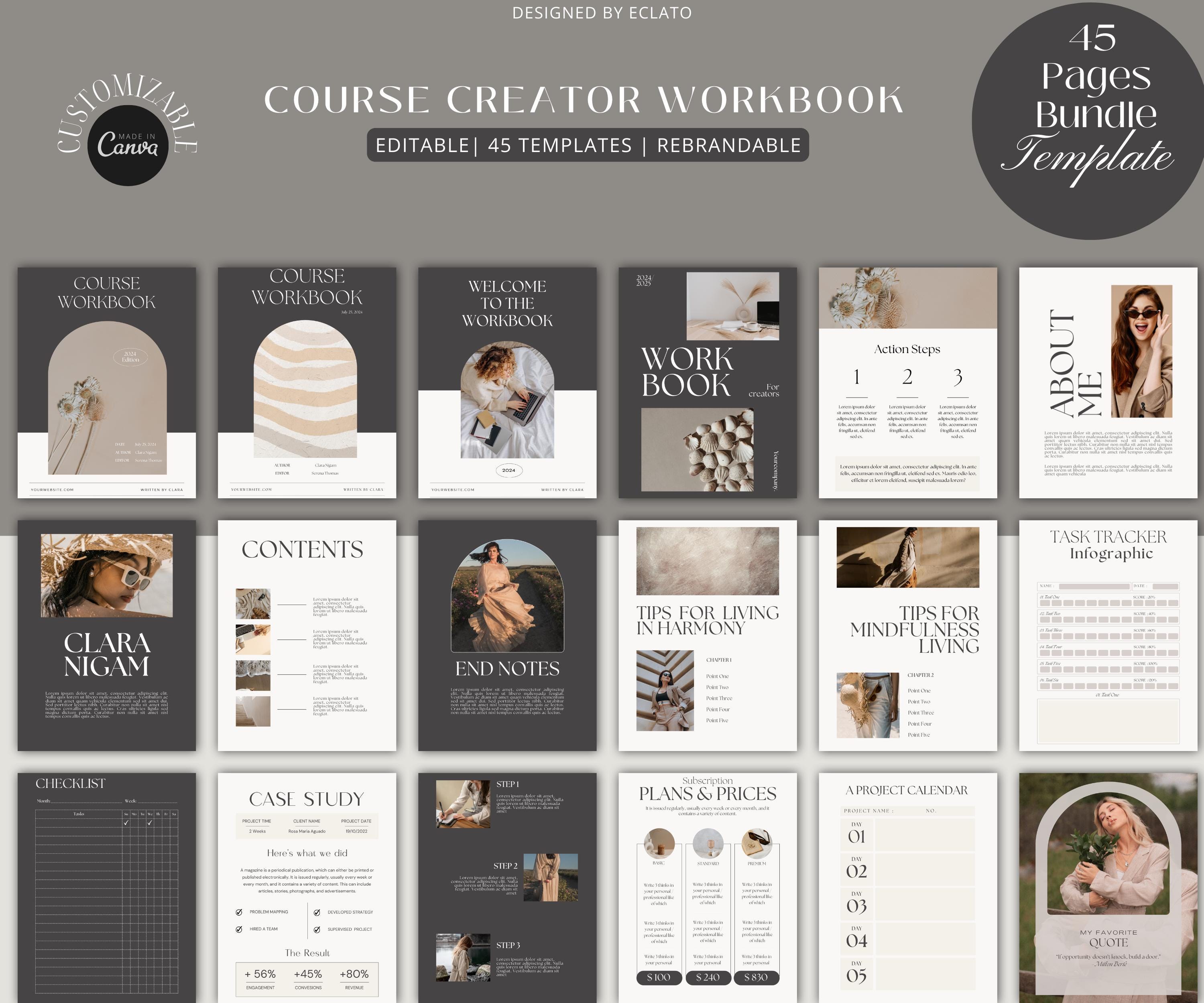 Course Creator Bundle Template, Canva Bundle Template, Coaching ...