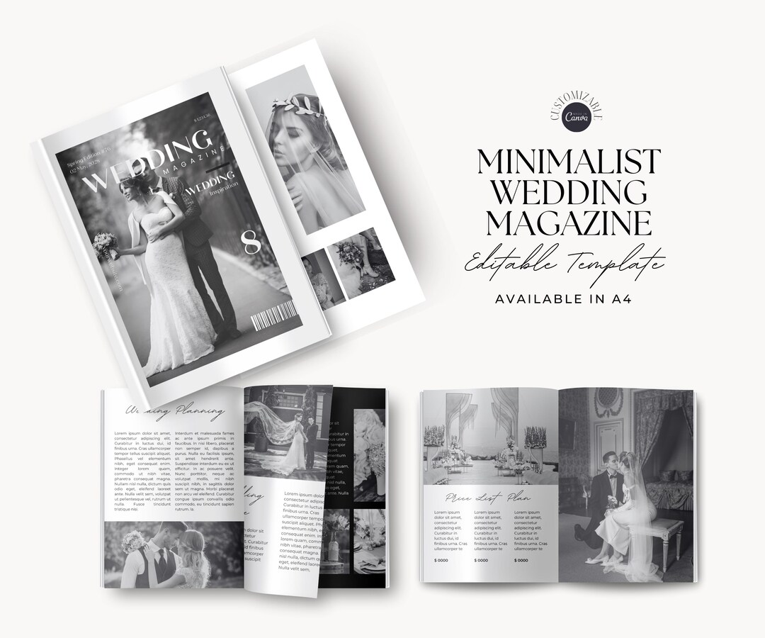 Wedding Day Magazine Template | Wedding Magazine Template | Magazine ...