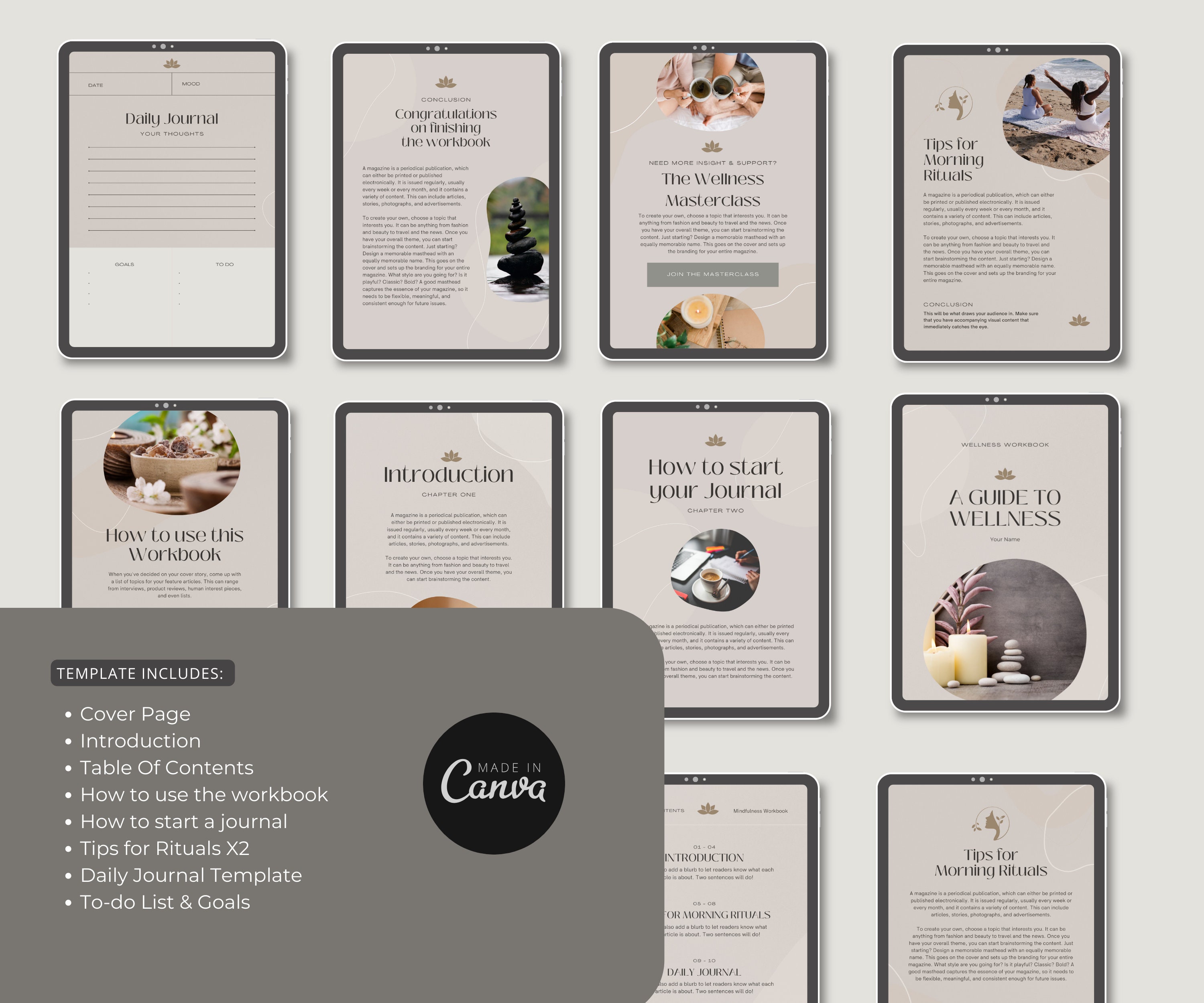 Wellness Guide, Canva Templates, Wellness Workbook, Wellness Planner ...