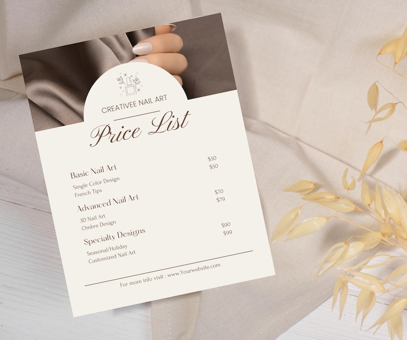 Price List Template, Small Business Price List, Editable Price Sheet, Pricing List, Salon Price ...