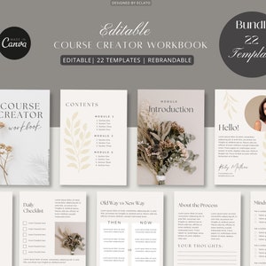Course Creator Template, Canva Bundle Template, Boho Template, Coaching ...