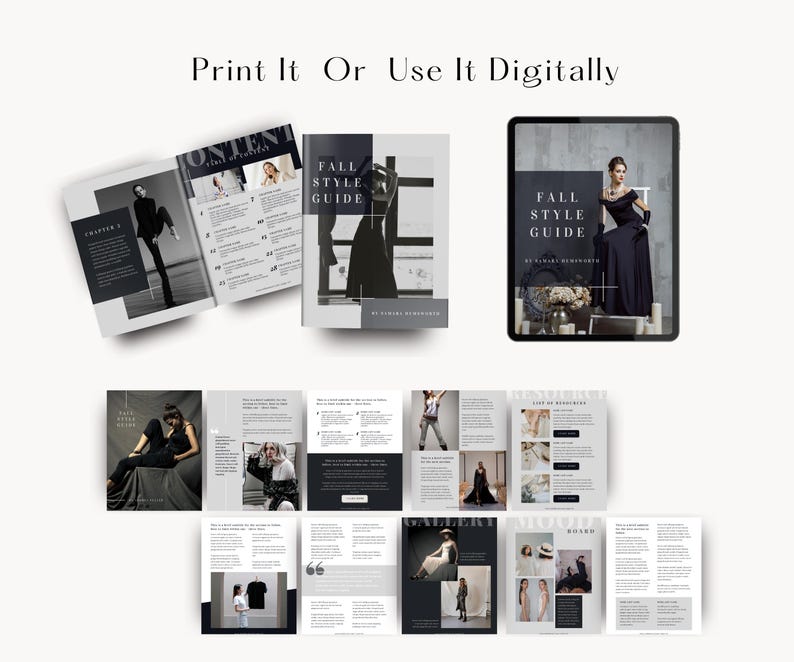 Canva Magazine Template: 30 Page Layout, Brochure, Portfolio (digital Download) - Etsy