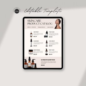 Editable Product Catalog Line Sheet Canva Template (A4) (digital ...