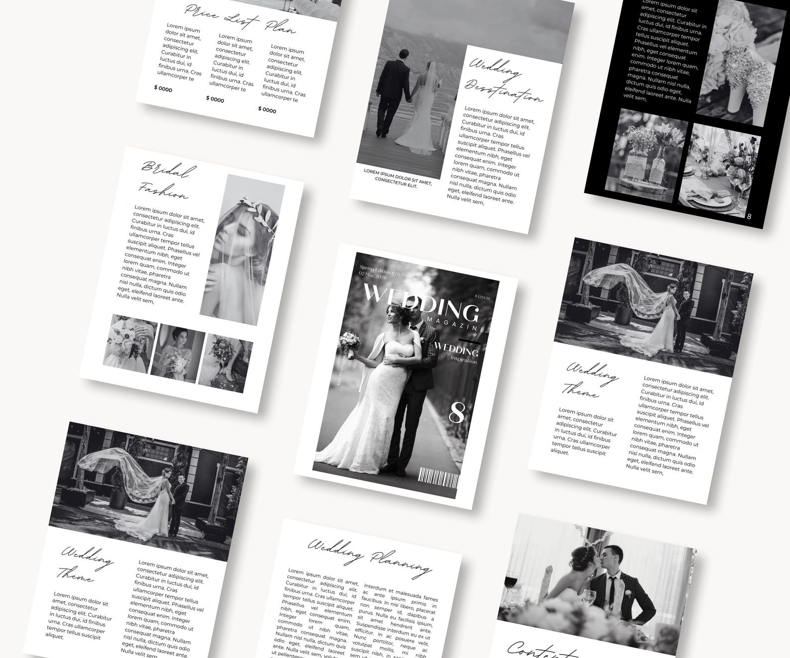 Wedding Day Magazine Template | Wedding Magazine Template | Magazine ...
