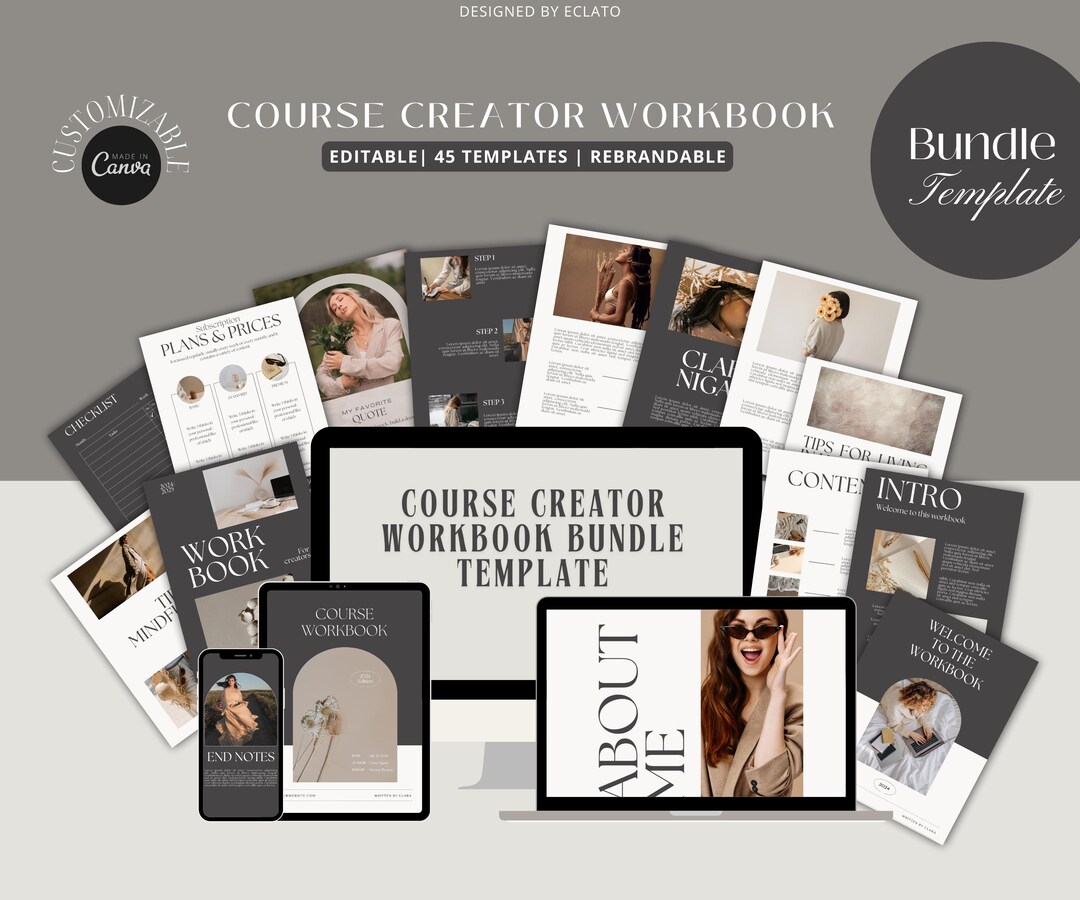 Course Creator Bundle Template, Canva Bundle Template, Coaching ...