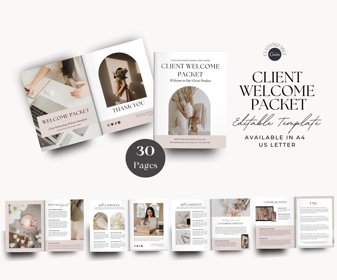 Client Welcome Packet Template, Virtual Assistant Welcome Packet, New ...