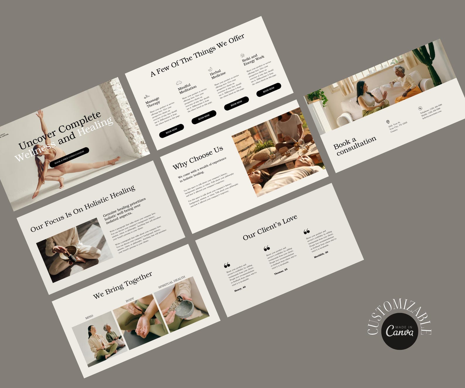 Website Template Canva Template Website Canva Template Creative Wellness Website Template Canva ...