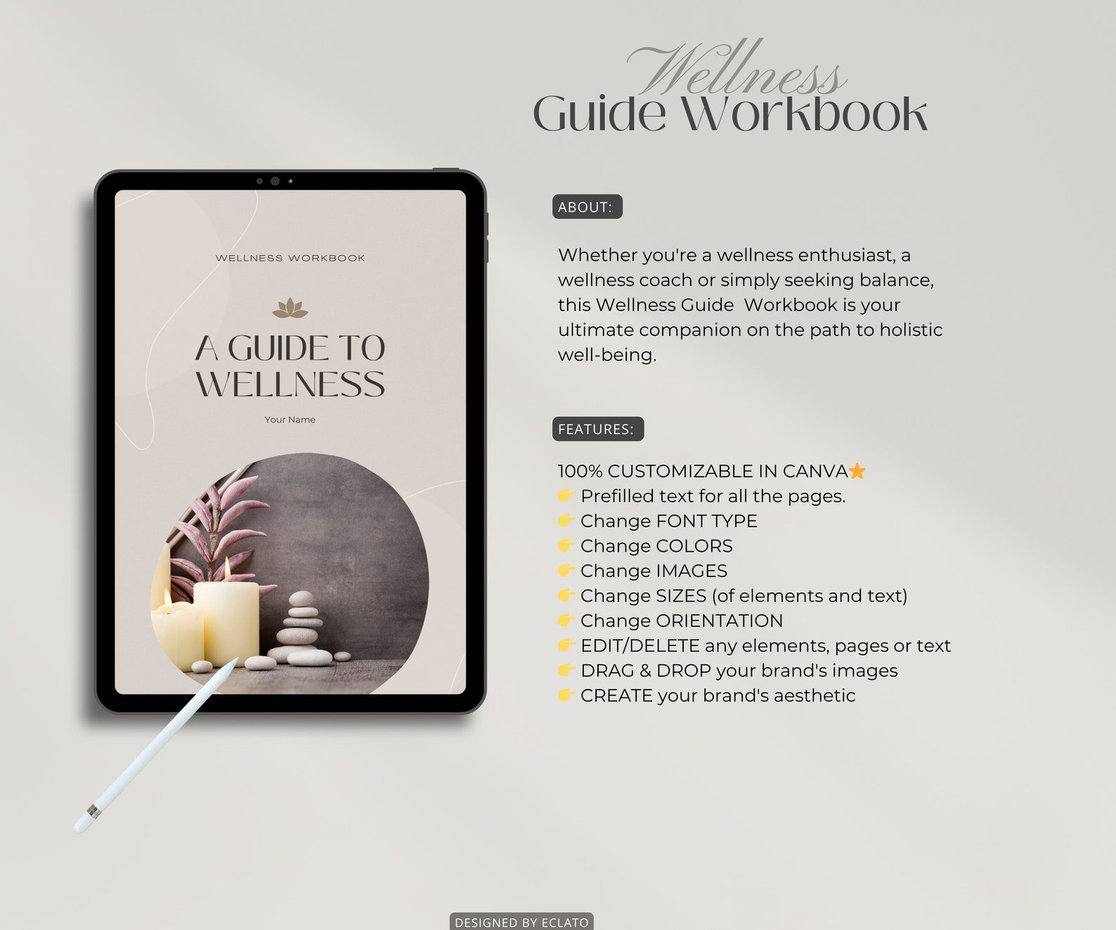 Wellness Guide, Canva Templates, Wellness Workbook, Wellness Planner ...