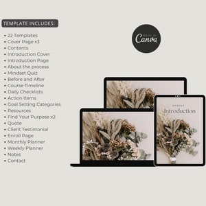 Course Creator Template, Canva Bundle Template, Boho Template, Coaching ...
