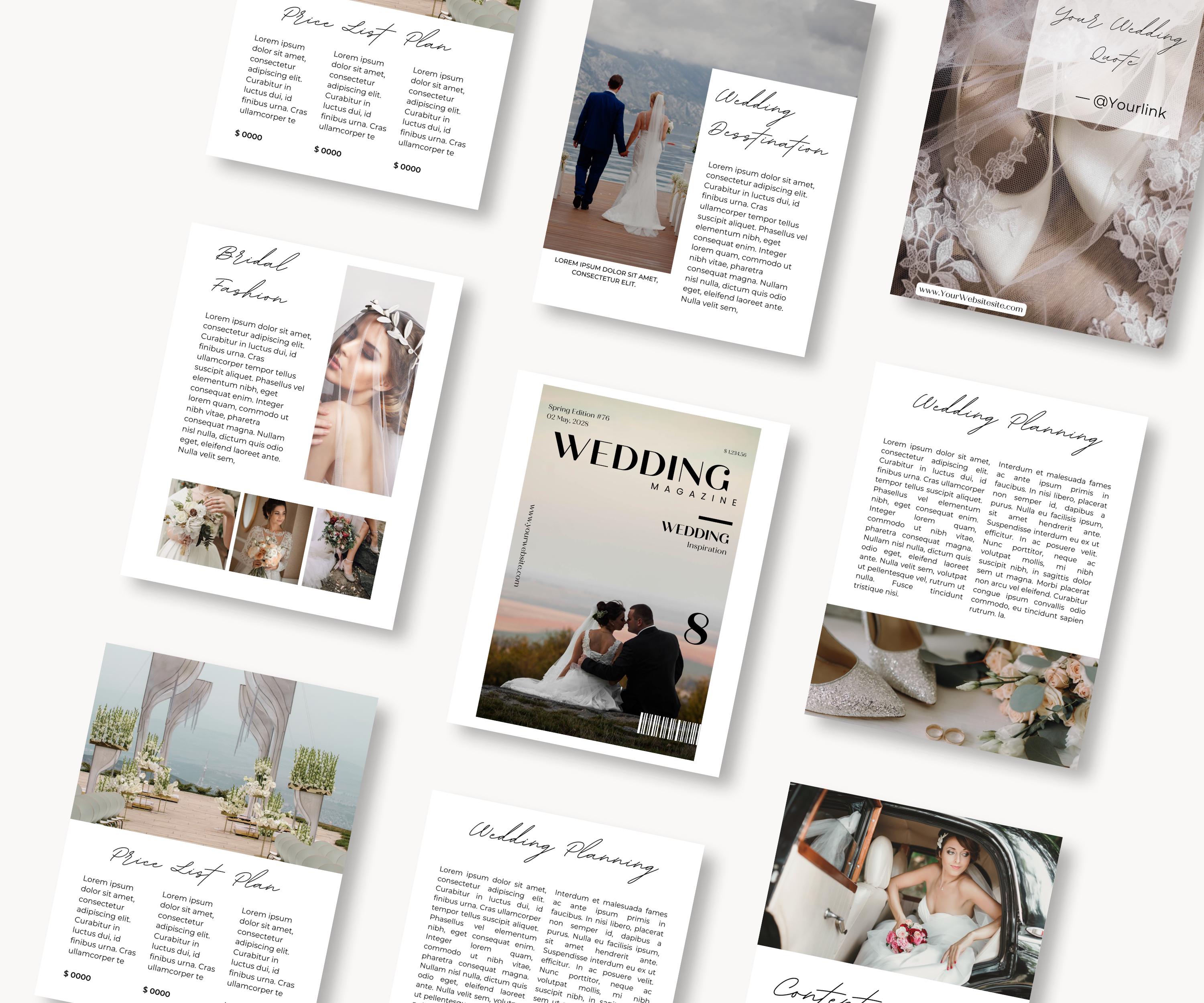 Wedding Day Magazine Template | Wedding Magazine Template | Magazine ...