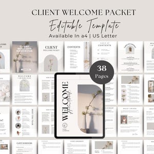 Client Welcome Packet Template, Virtual Assistant Welcome Packet, New ...