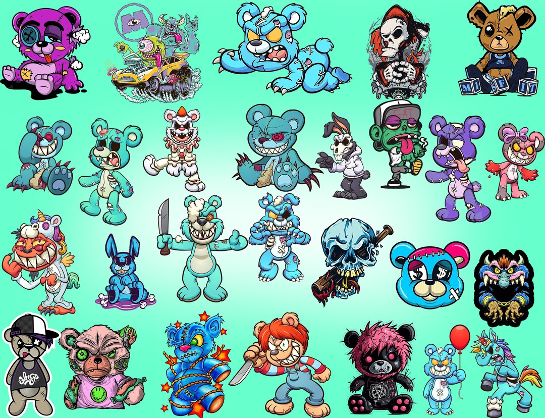 Zombie Teddy Clipart PNG Zombie Chibi Teddy Bear Free Commercial Use ...