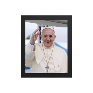 Portrait of Pope Francis Framed Poster - Etsy