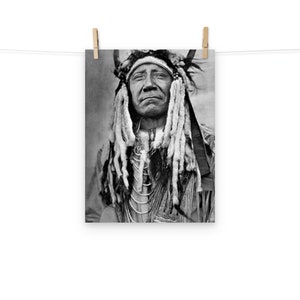 Chief Two Moons Matte Poster - Etsy