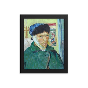 Self-portrait With Bandaged Ear by Vincent Van Gogh Framed Poster - Etsy