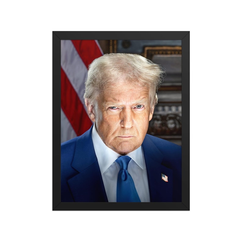 President Donald Trump Official Portrait 2025 Framed Poster - Etsy