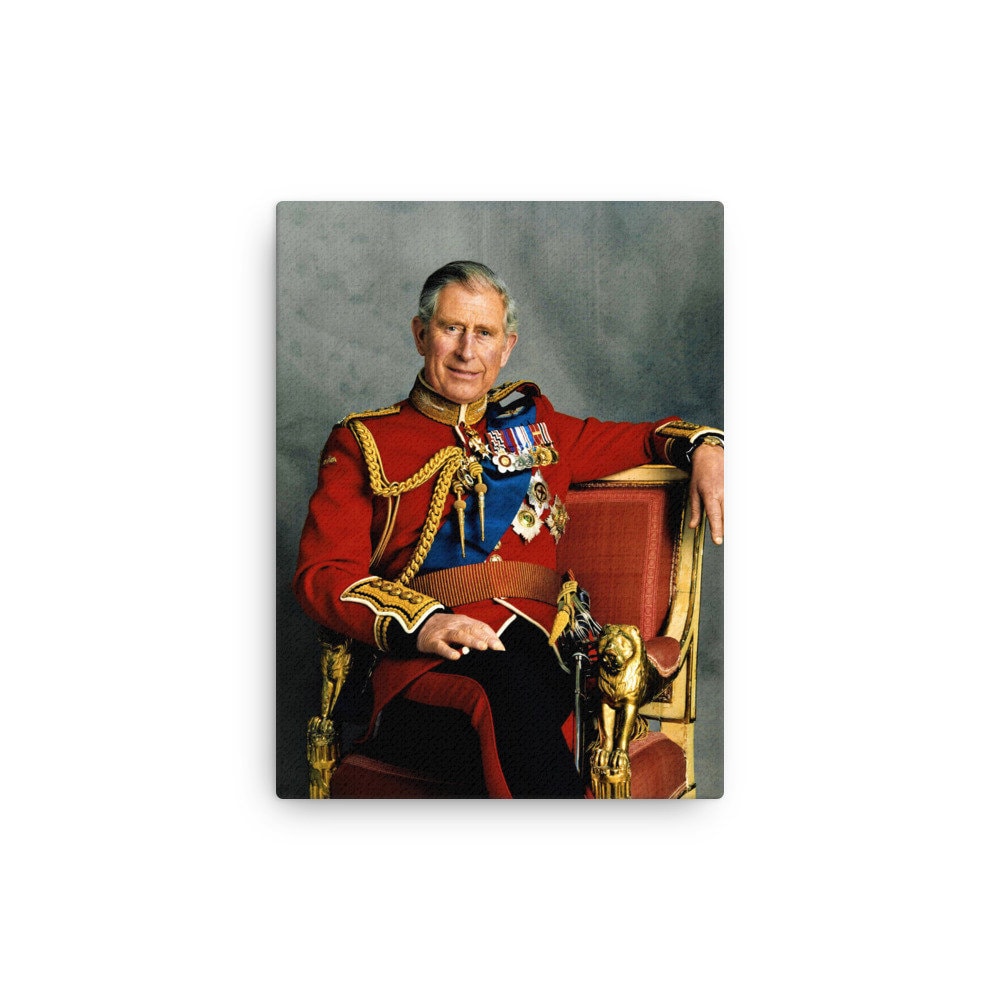 King Charles III (prince Charles) Portrait Canvas - Etsy