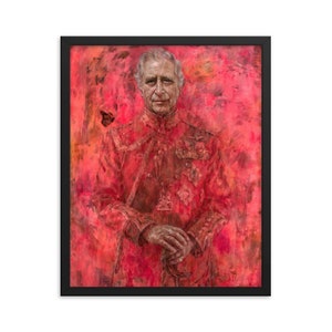 King Charles III Official Portrait (red Painting) by Jonathan Yeo ...