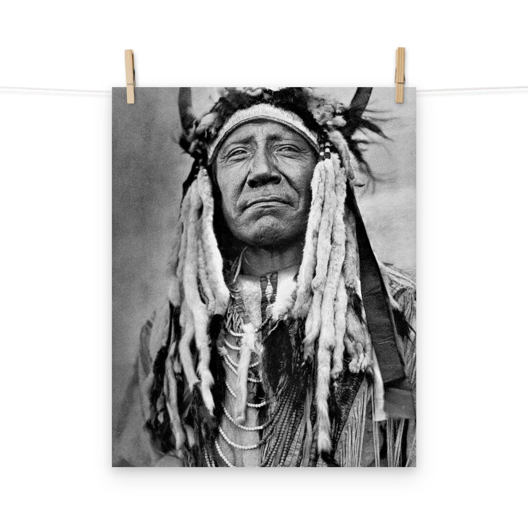 Chief Two Moons Matte Poster - Etsy