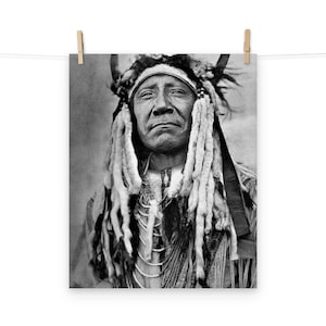 Chief Two Moons Matte Poster - Etsy