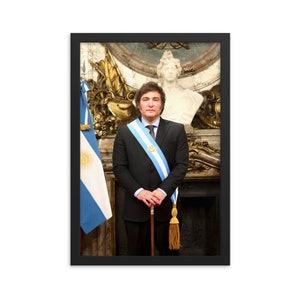 Javier Milei Official Portrait Framed Poster - Etsy