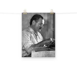 Ernest Hemingway Matte Poster - Etsy