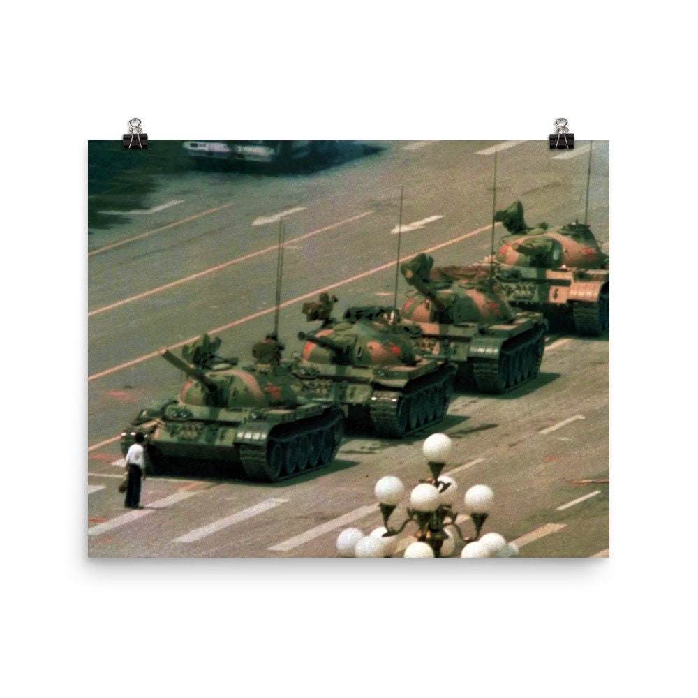 Tank Man Tiananmen Square June 1989 Matte Poster - Etsy