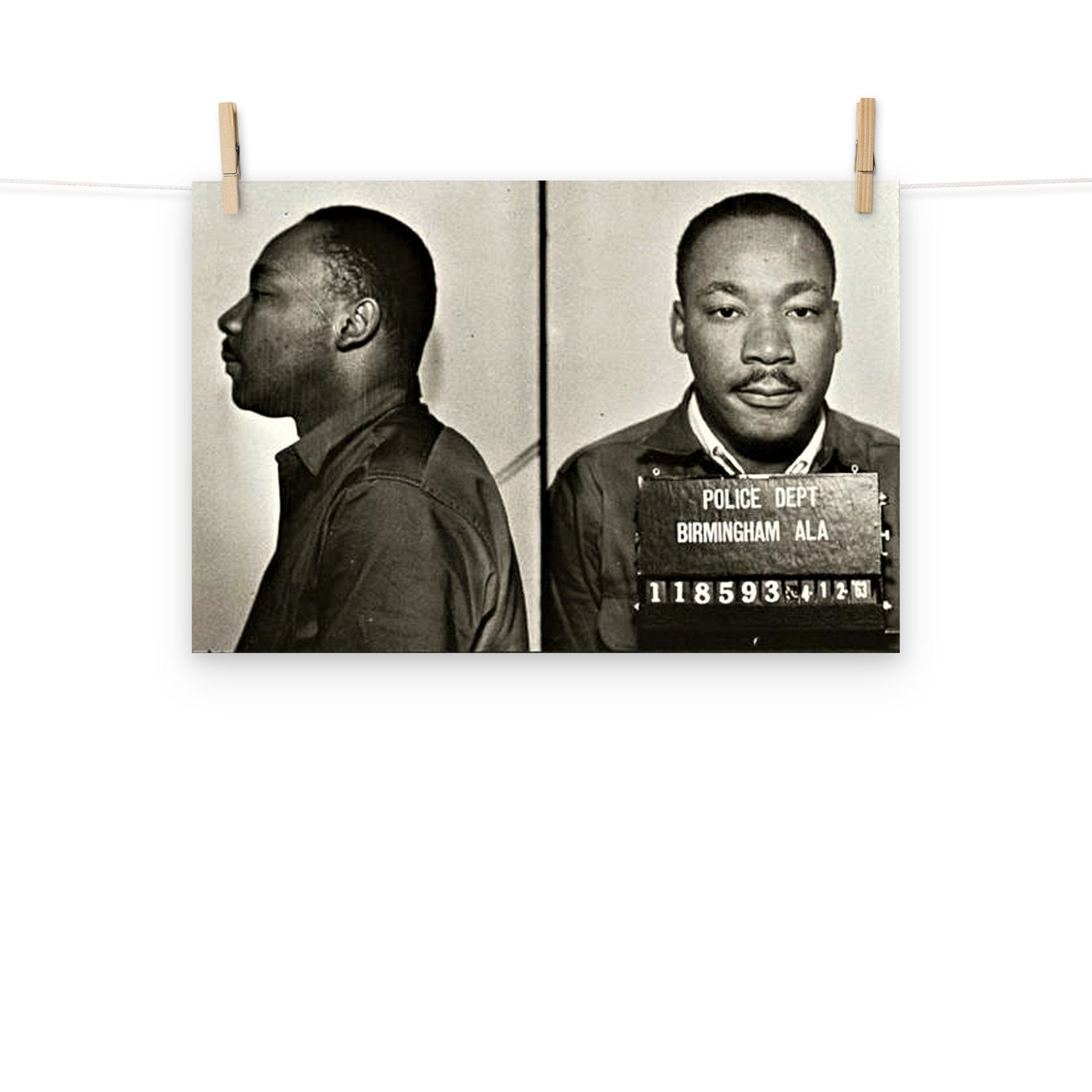 Martin Luther King Jr Mugshot in Birmingham Matte Poster - Etsy