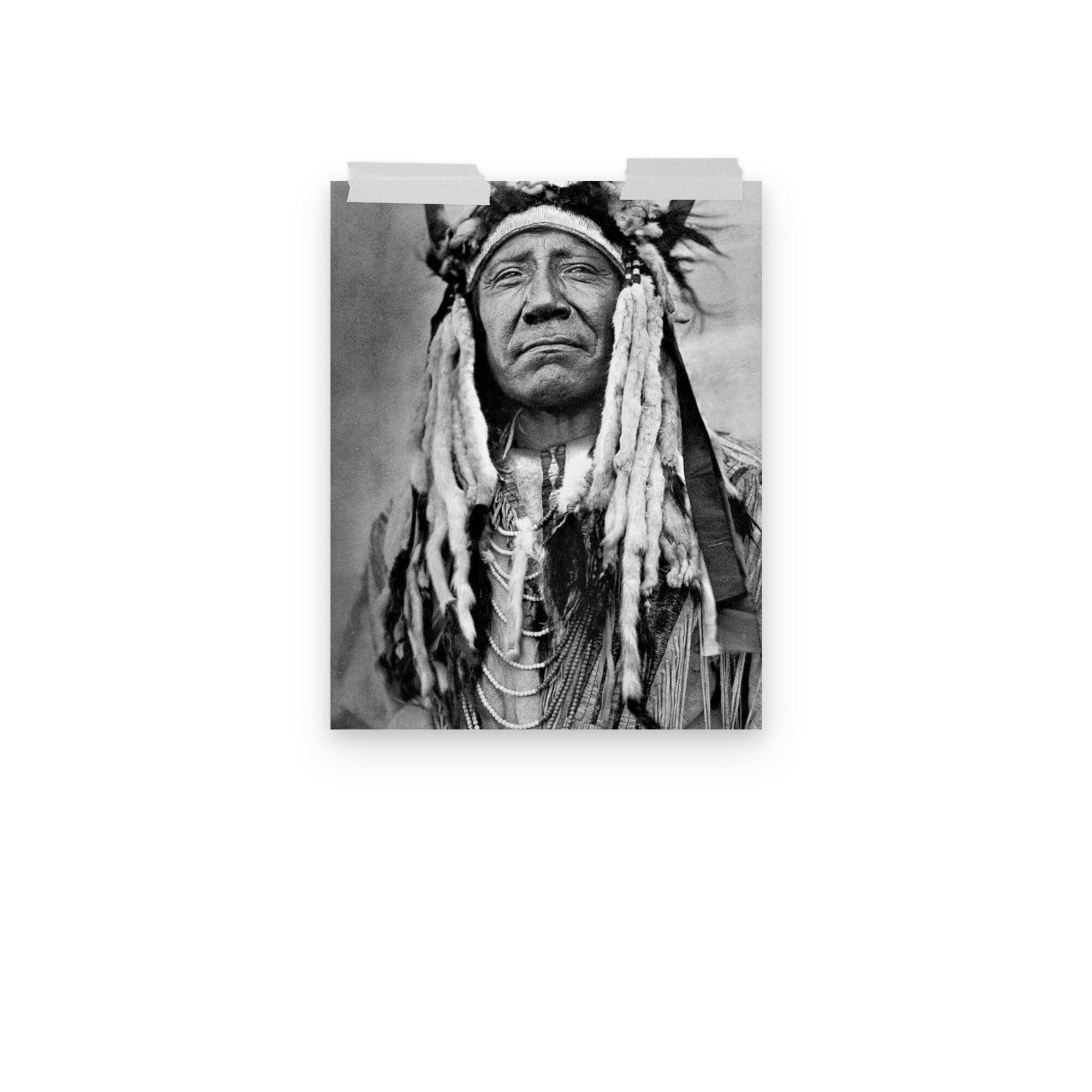Chief Two Moons Matte Poster - Etsy