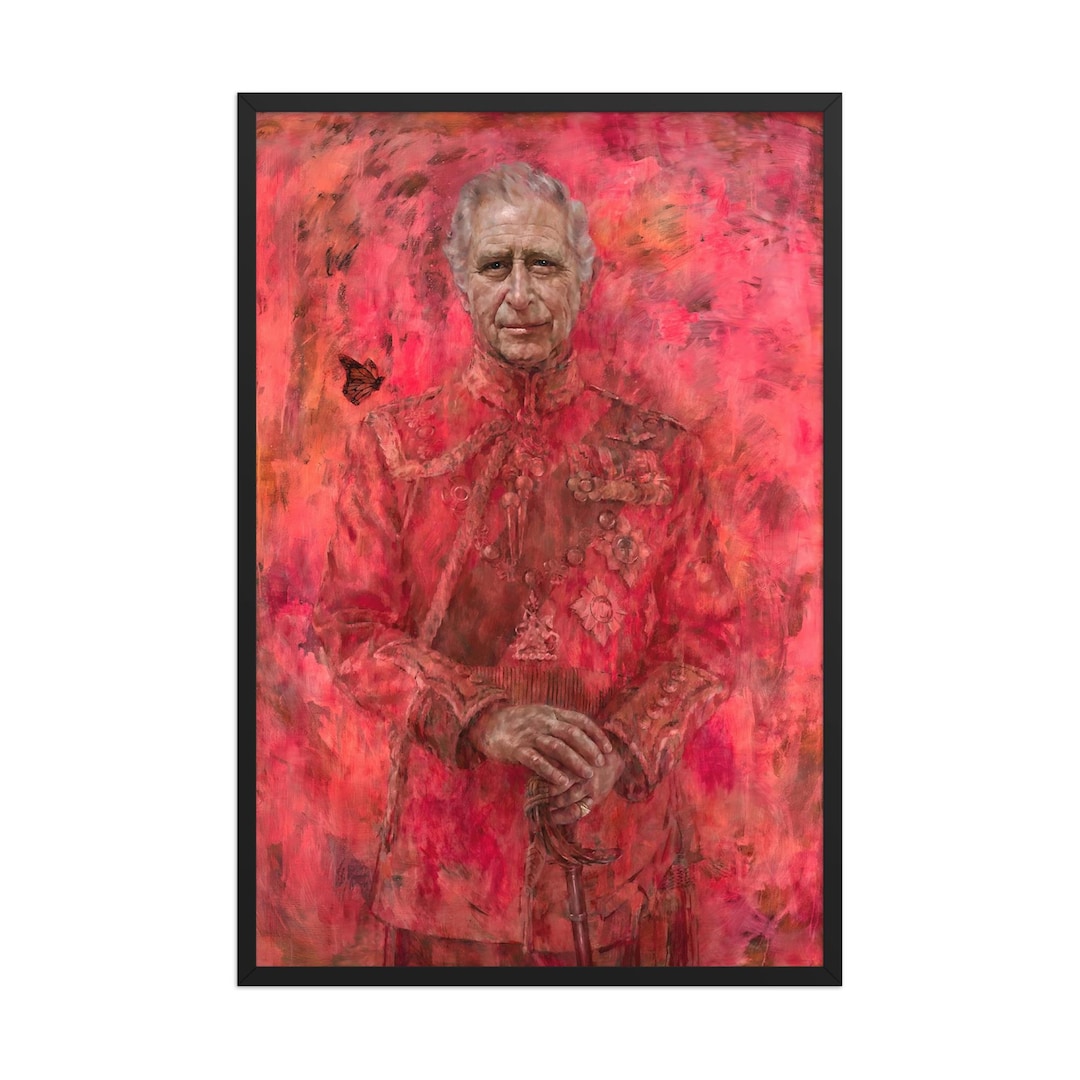 King Charles III Official Portrait (red Painting) by Jonathan Luster ...