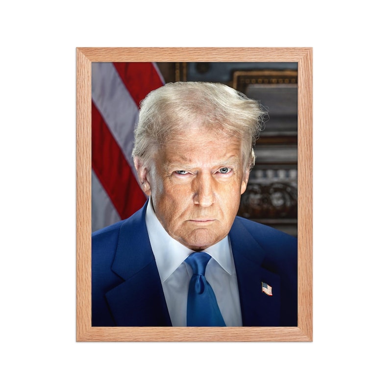 President Donald Trump Official Portrait 2025 Framed Poster - Etsy