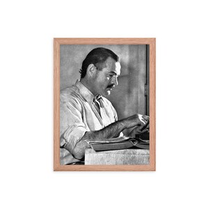 Ernest Hemingway Framed Poster - Etsy