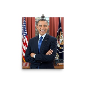 Barack Obama Official Portrait Matte Poster - Etsy