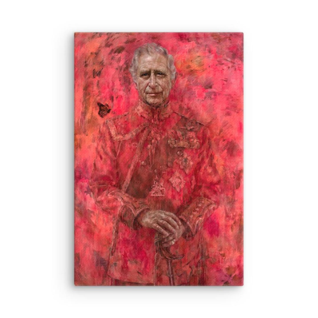 King Charles III Official Portrait (red Painting) by Jonathan Yeo ...
