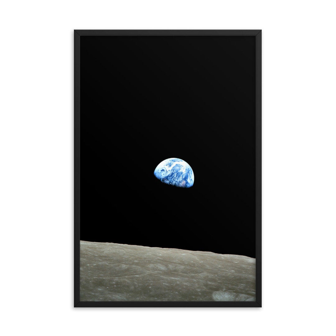 Earthrise Taken by Apollo 8 Framed Poster - Etsy