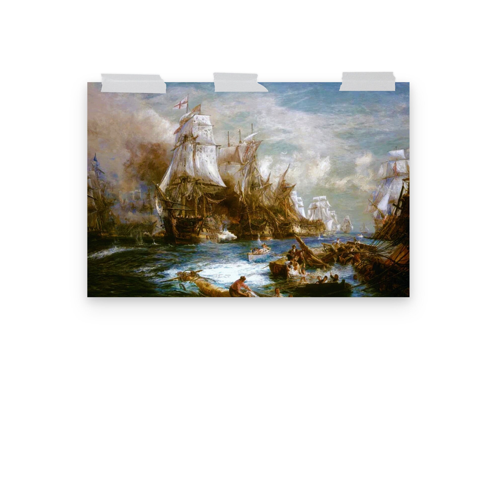 The Battle of Trafalgar by William Lionel Wyllie Matte Poster - Etsy