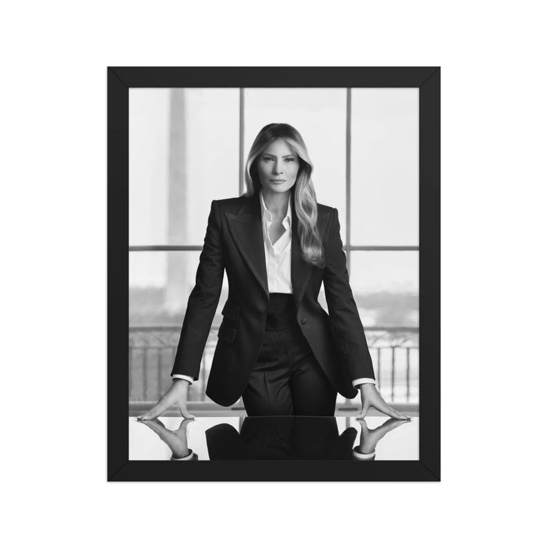First Lady Melania Trump Official Portrait 2025 Luster Photo Framed ...