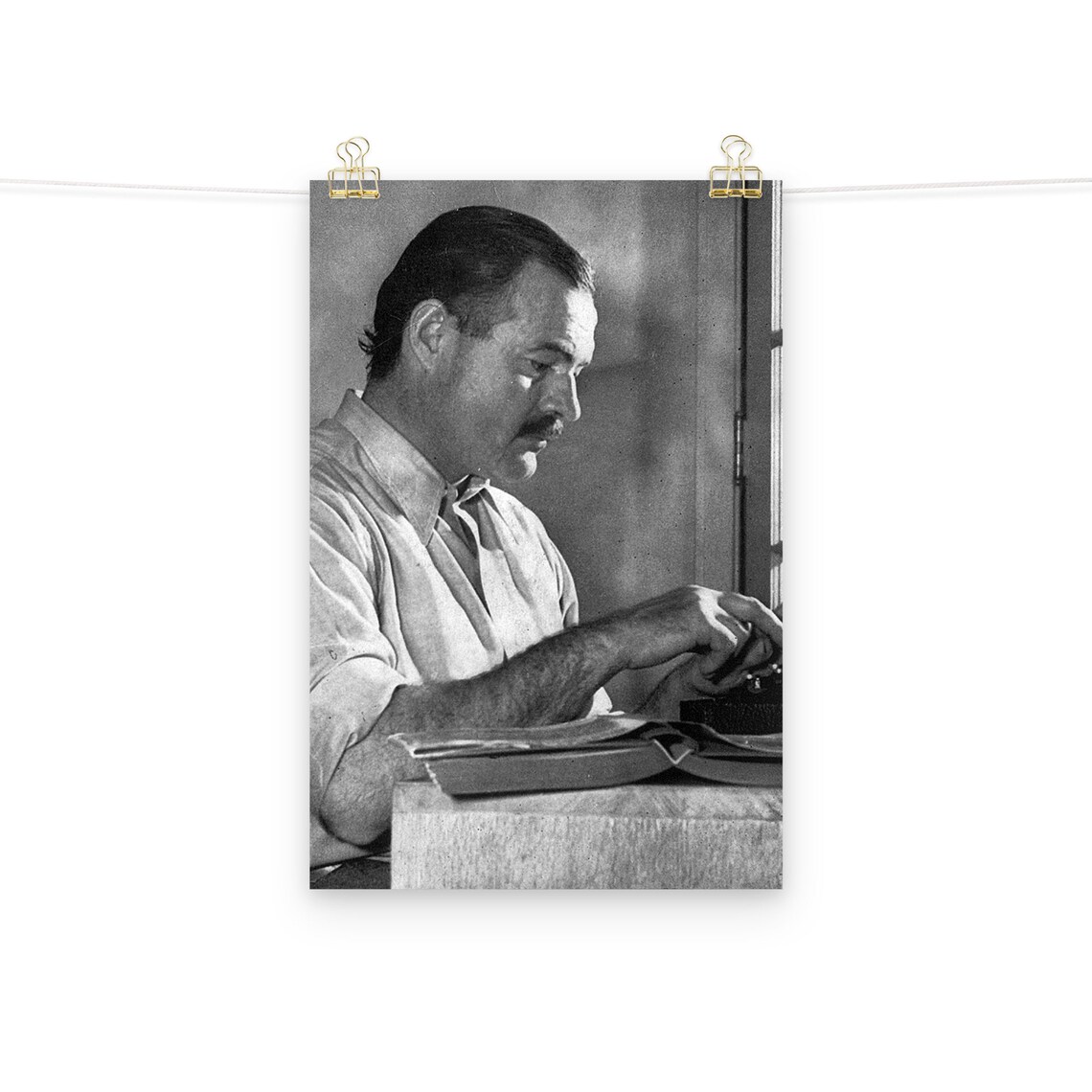 Ernest Hemingway Matte Poster - Etsy