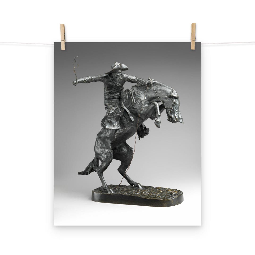The Bronco Buster by Frederic Remington (statue Photo) Matte Poster - Etsy