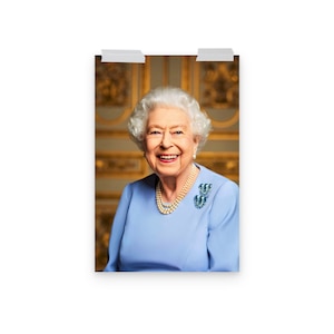 Platinum Jubilee of Elizabeth II Official Portrait Matte Poster - Etsy