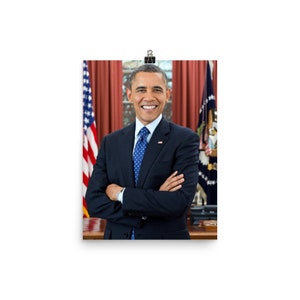 Barack Obama Official Portrait Matte Poster - Etsy