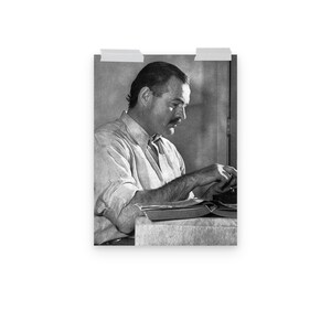 Ernest Hemingway Matte Poster - Etsy
