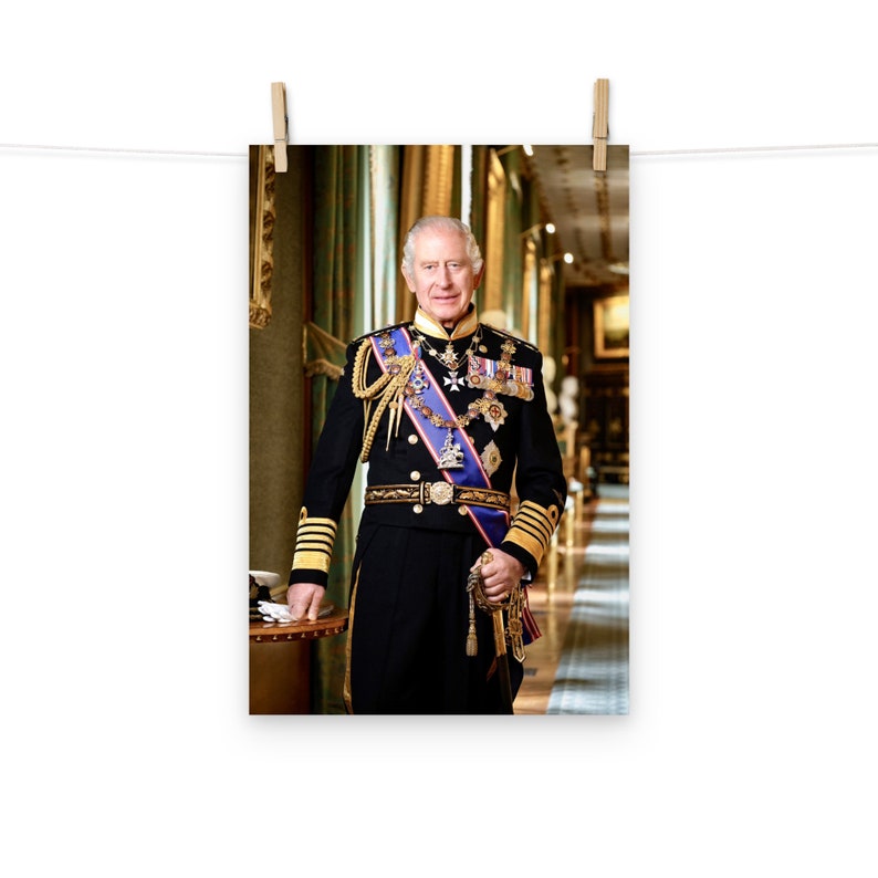 King Charles III Latest Official Portrait Matte Poster - Etsy