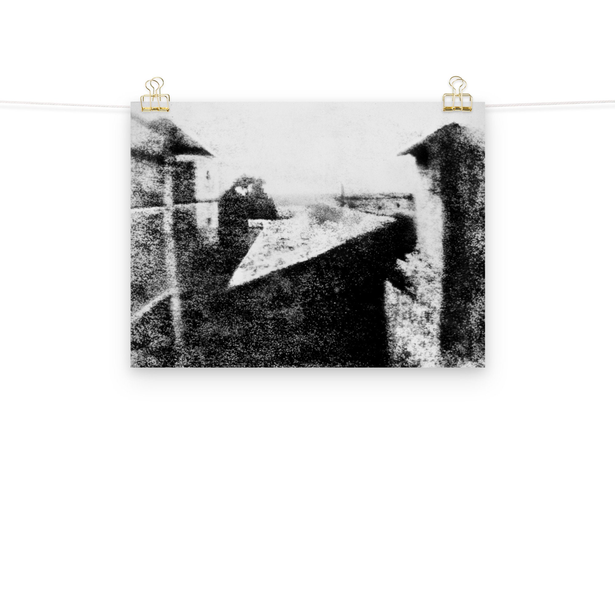 The First Photo Ever Taken view From the Window at Le Gras Matte Poster ...